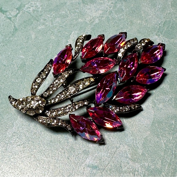 Albert Weiss | Jewelry | Vintage Weiss Pink And Clear Rhinestones Set ...